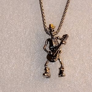 Accessories | Gothic Punk Rock And Roll Skeleton Skull Guitar Pendant ...